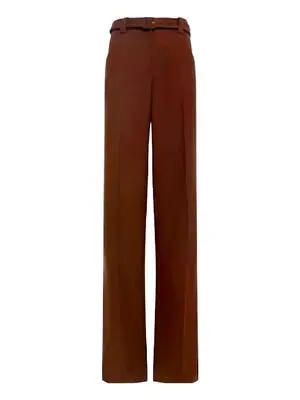 Gabriela Hearst Norman Belted-waist Trousers - Brown