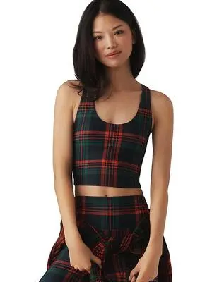 Beach Riot Beach Riot Yara Crop Top Red Pattern
