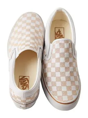VANS Checkered Metallic Platform Slip-On Sneakers