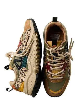 FLOWER MOUNTAIN Solin Sneakers Green Pattern