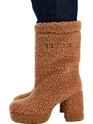 Inuikii Curly Heeled Boots - Beige