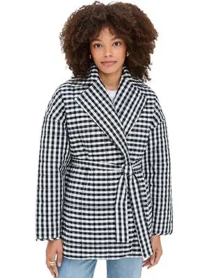 PLAYA LUCILA Gingham Quilted Jacket