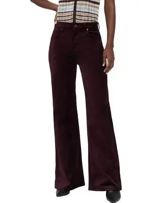 Citizens Of Humanity Kimberly Velvet Flare Pants - Burgundy