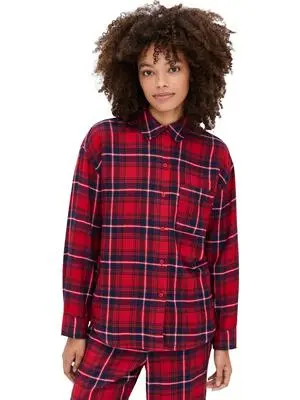 Z Supply Plaid Button-up Shirt - Haute Red