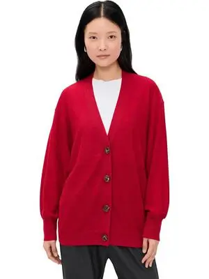 APIECE APART Merino Wool Cardigan - Deep Red
