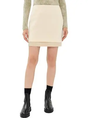 JIL SANDER Mini Velvet Skirt - Ecru