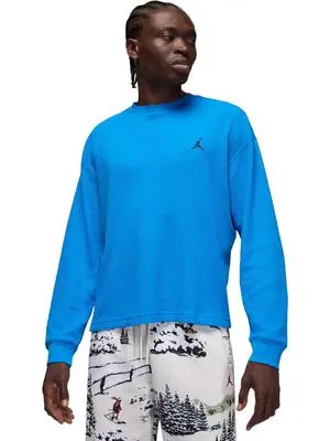 JORDAN Flight Mountainside Long-sleeve Waffle Shirt - Blue