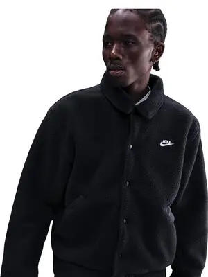 Nike Sportswear Club High-pile Fleece Coaches Jacket - Black