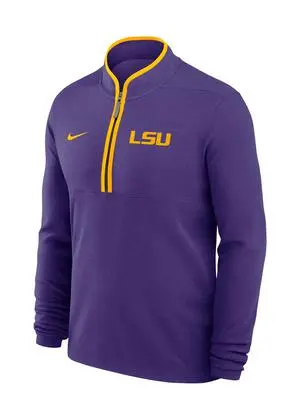 Nike Lsu Victory Dri-fit College Half-zip Top - Purple