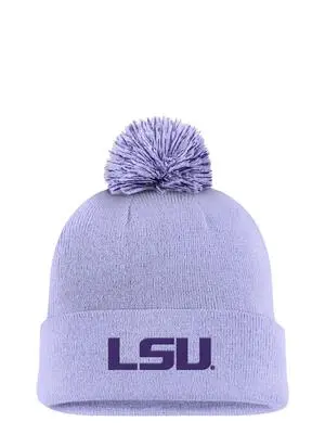 Nike Lsu Primetime Campus Cuffed Pom Beanie - Purple