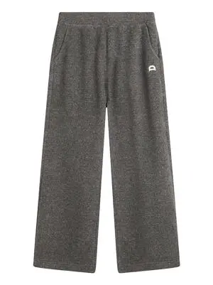 DUNST Boucle Wide-leg Sweatpants - Melange Grey