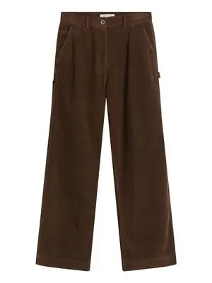 NOTHING WRITTEN Corduroy Carpenter Pants - Dark Brown