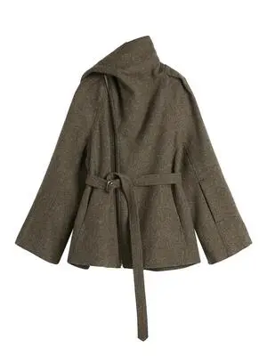 Rick Owens Flight Scarf Jacket - Bosco