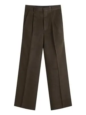 Auralee Flannel Two-tuck Trousers - Dark Brown