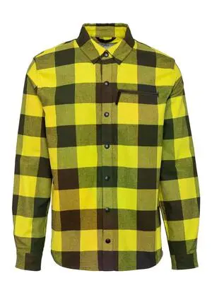 Aztech Mountain Loge Peak Check Zip Ski Shirt - Yellow