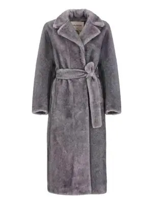 VALENTINI 1972 Belted Long Coat - Grey