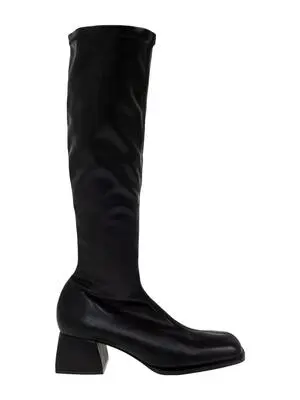 NODALETO Leather Knee-high Boots - Black