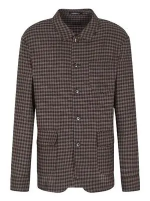 Emporio Armani Check Shirt Jacket - Red