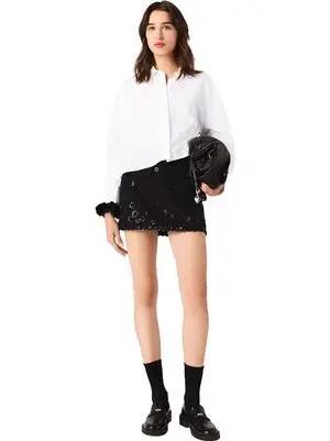 Maje Embroidered Skort - Black