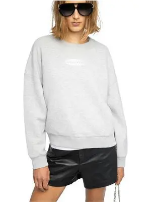 Zadig&Voltaire Mira Rhinestone Embellished Sweatshirt - Natural