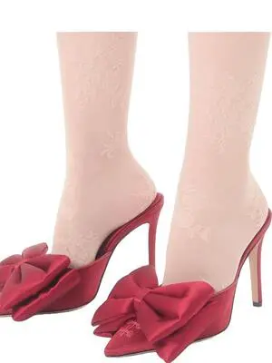 Valentino Garavani Yolande Satin Mule 105mm - Red
