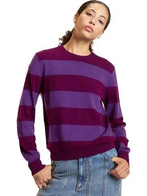 Cynthia Rowley Striped Cashmere Blend Sweater - Stripe