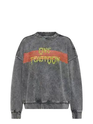 ONETEASPOON Studded Logo Sweatshirt