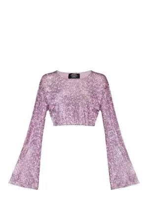 SANTA BRANDS Crystal-embellished Top - Pink