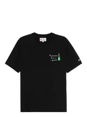 MC2 SAINT BARTH Embroidered T-shirt - Black