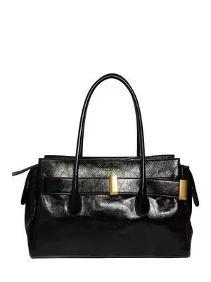 Roberto Festa Large Emerealda Buckle-detail Shoulder Bag - Black
