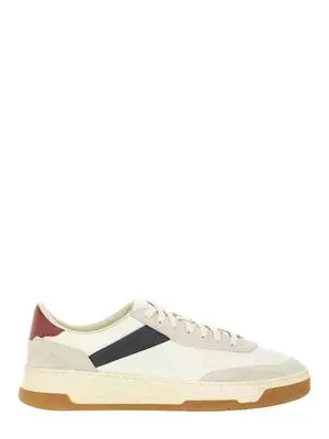 BOSS Stripe Panelled Low Top Sneakers - Neutrals