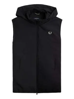 Fred Perry Zip Hooded Gilet - Black