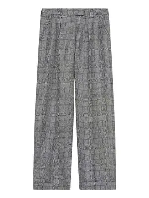 Kenzo Check Tailored Trousers - Grey