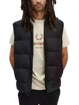Fred Perry Padded Gilet - Black