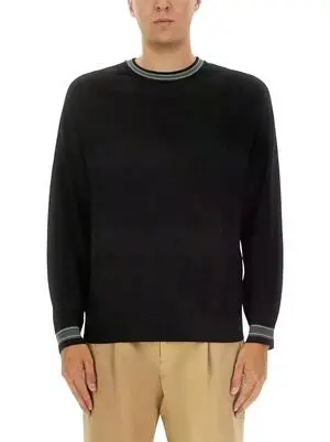 Paul Smith Striped Trim Sweater - Black