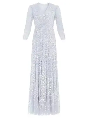 NEEDLE & THREAD Isabella Sequinned Maxi Dress