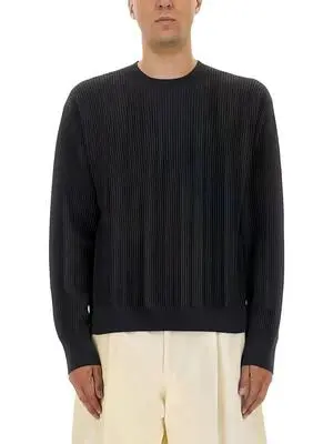 Studio Nicholson Ribbed Crewneck Pullover - Blue