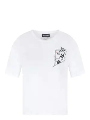 Emporio Armani Graphic-print T-shirt - White