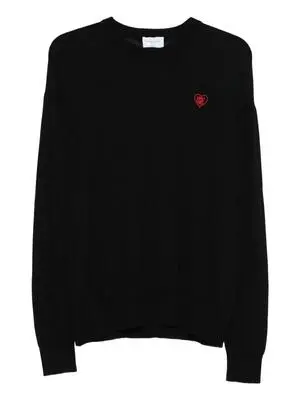 FAMILY FIRST Logo-embroidered Sweater - Black