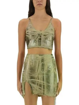 Rick Owens Spaghetti-strap Top - Gold