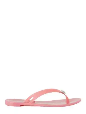 Casadei Jelly Crystal Logo Flip-flops - Pink