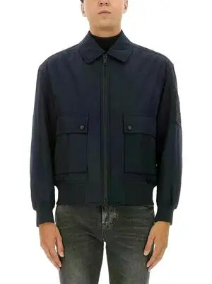 Hugo Boss Collared Pocket Jacket - Blue