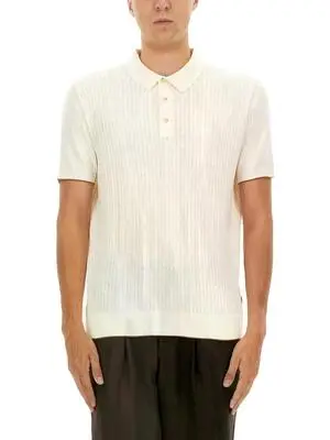 BOSS Ribbed Polo Shirt - Neutrals