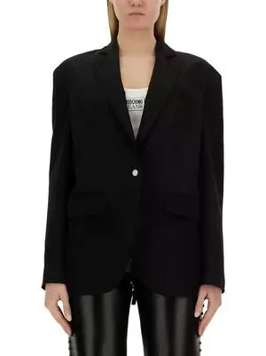 Moschino Button Single-breasted Jacket - Black