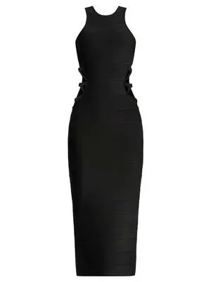 Herve Leger Bandage Cut-out Midi Dress - Black