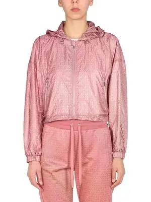 Michael Kors Patterned Hooded Jacket - Pink