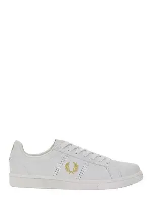 Fred Perry Perforated Logo Sneakers - White