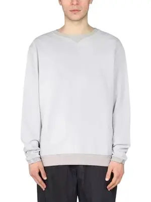 MONOBI Crew-neck Panelled Sweatshirt - Grey