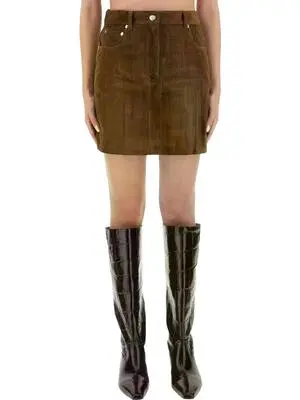 Moschino Corduroy Mini Skirt - Brown