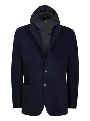 Sease Hooded Blazer - Blue